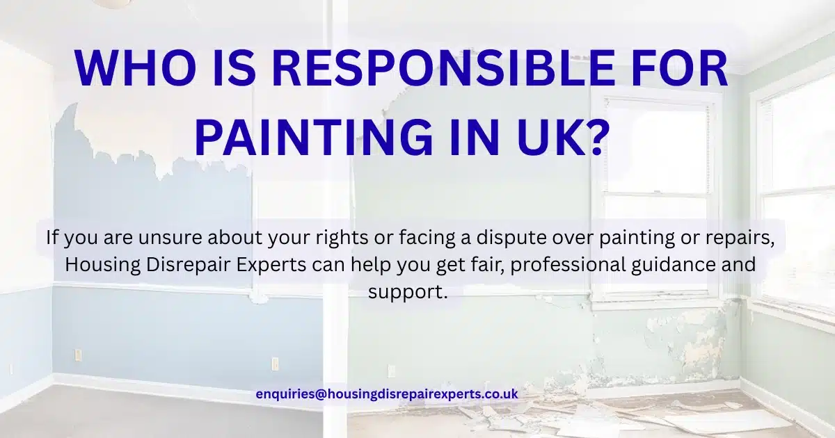 Who is responsible for painting, the landlord or the tenant in the UK?